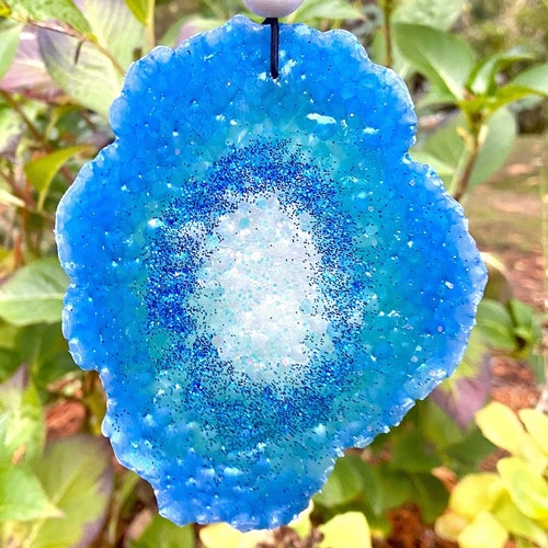 Custom Amethyst Crystal Geode Agate Aroma Bead Car Freshie - Etsy