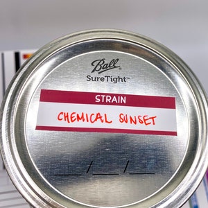 Stash Jar Labels || Blank Strain Labels for Weed Jar Container ...