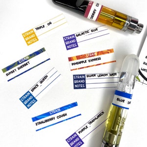 Weed Strain Name Stickers - Cartridge Compatible || Popular Strain ...