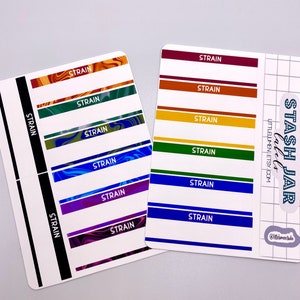 Stash Jar Labels || Blank Strain Labels for Weed Jar Container ...