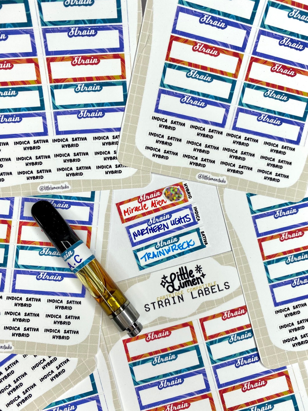 Dab Cartridge Labels || Style 3 || 420 Oil Pen Labels for Carts 710 ...