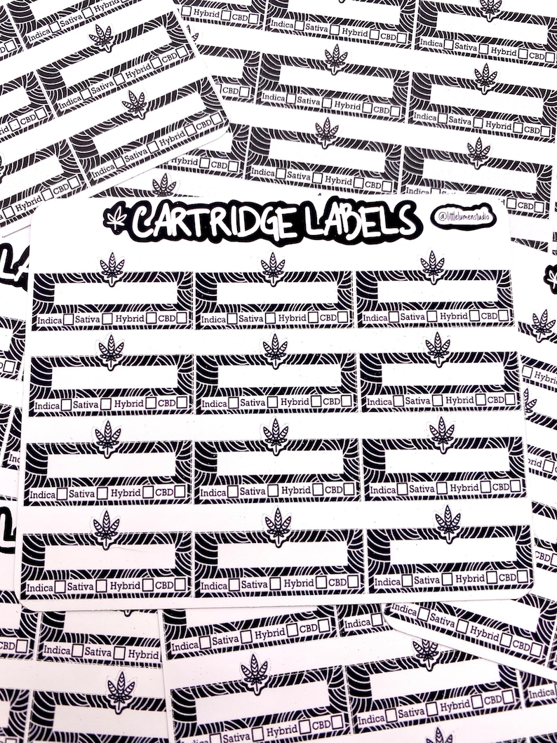 Dab Cartridge Labels || Style 5 || 420 Oil Pen Labels for Carts 710 ...