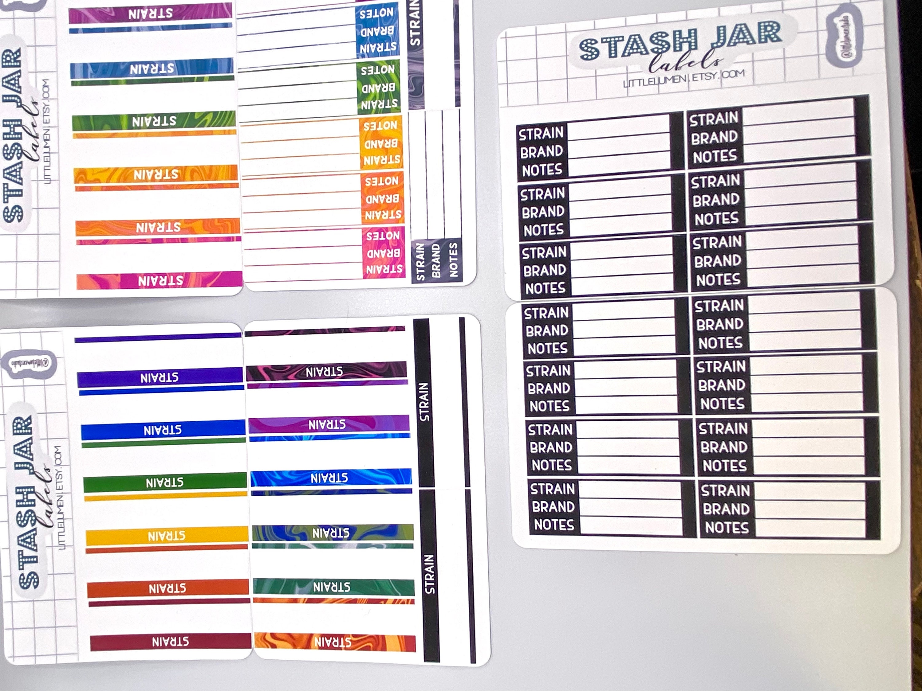 Stash Jar Labels Blank Strain Labels for Weed Jar Container - Etsy