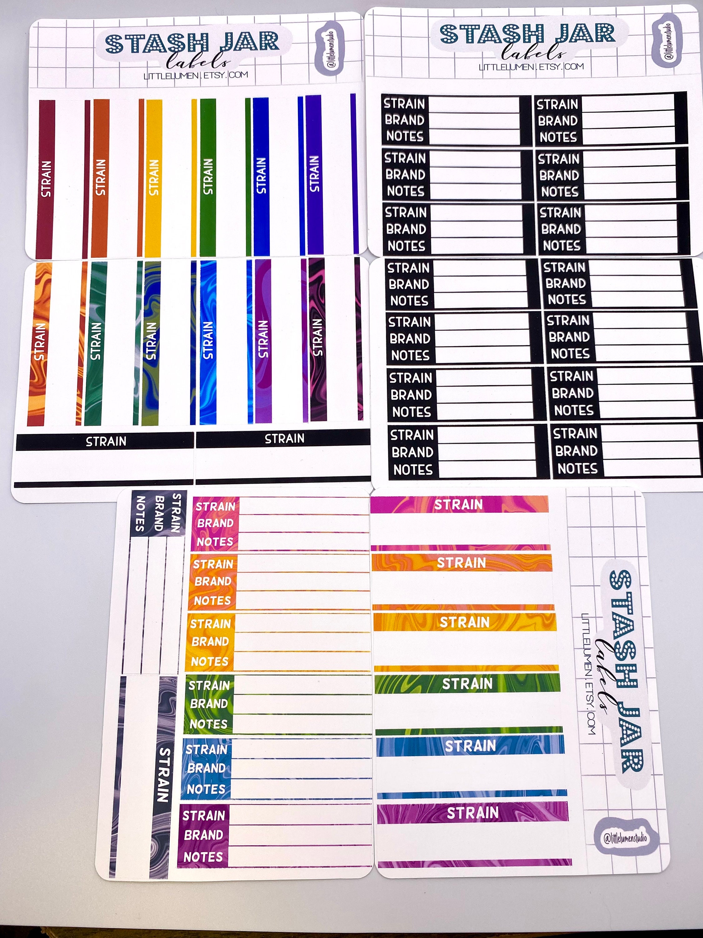 Stash Jar Labels Blank Strain Labels for Weed Jar Container - Etsy