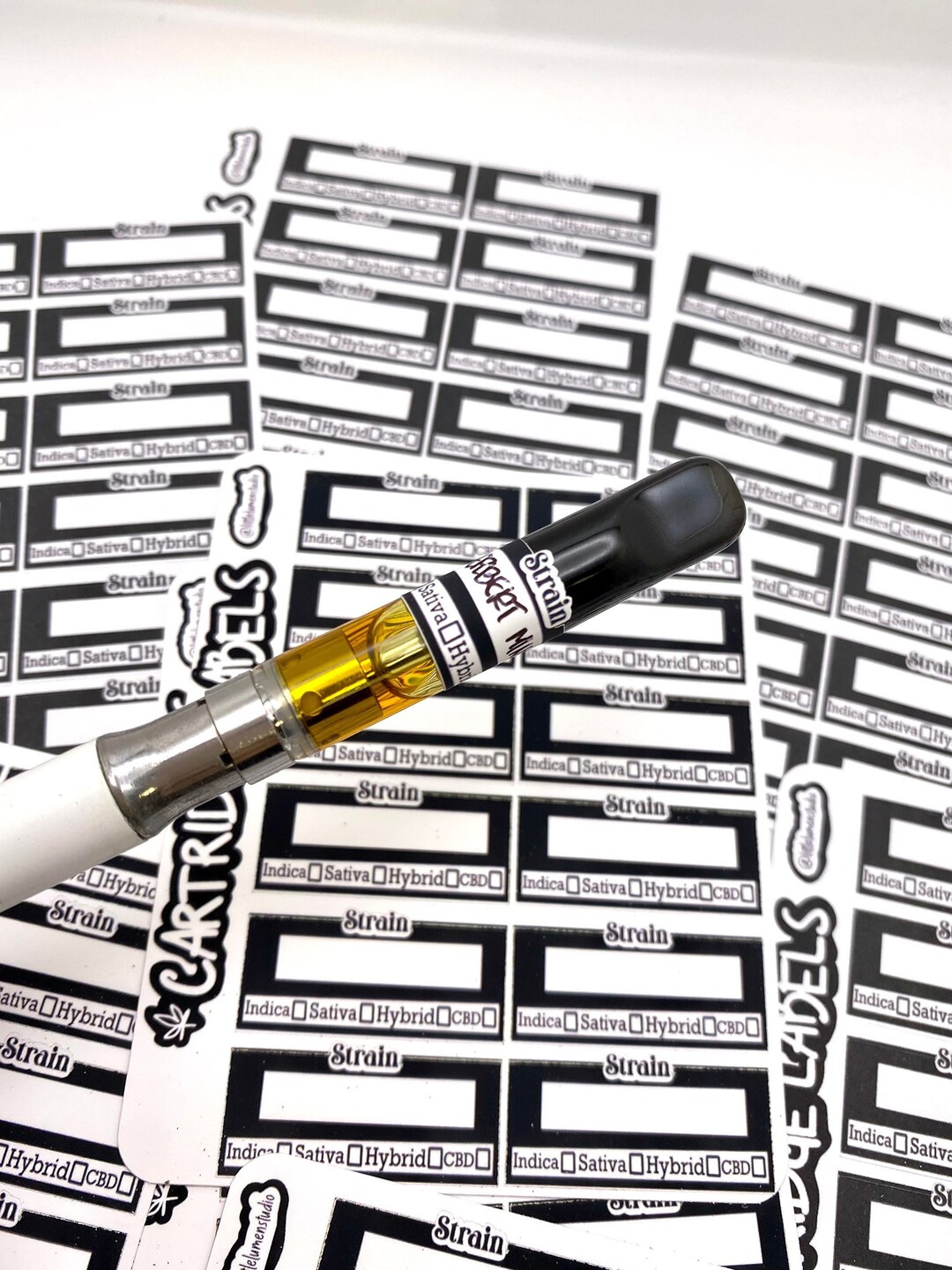 Dab Cartridge Labels || Style 4 || 420 Oil Pen Labels for Carts 710 ...