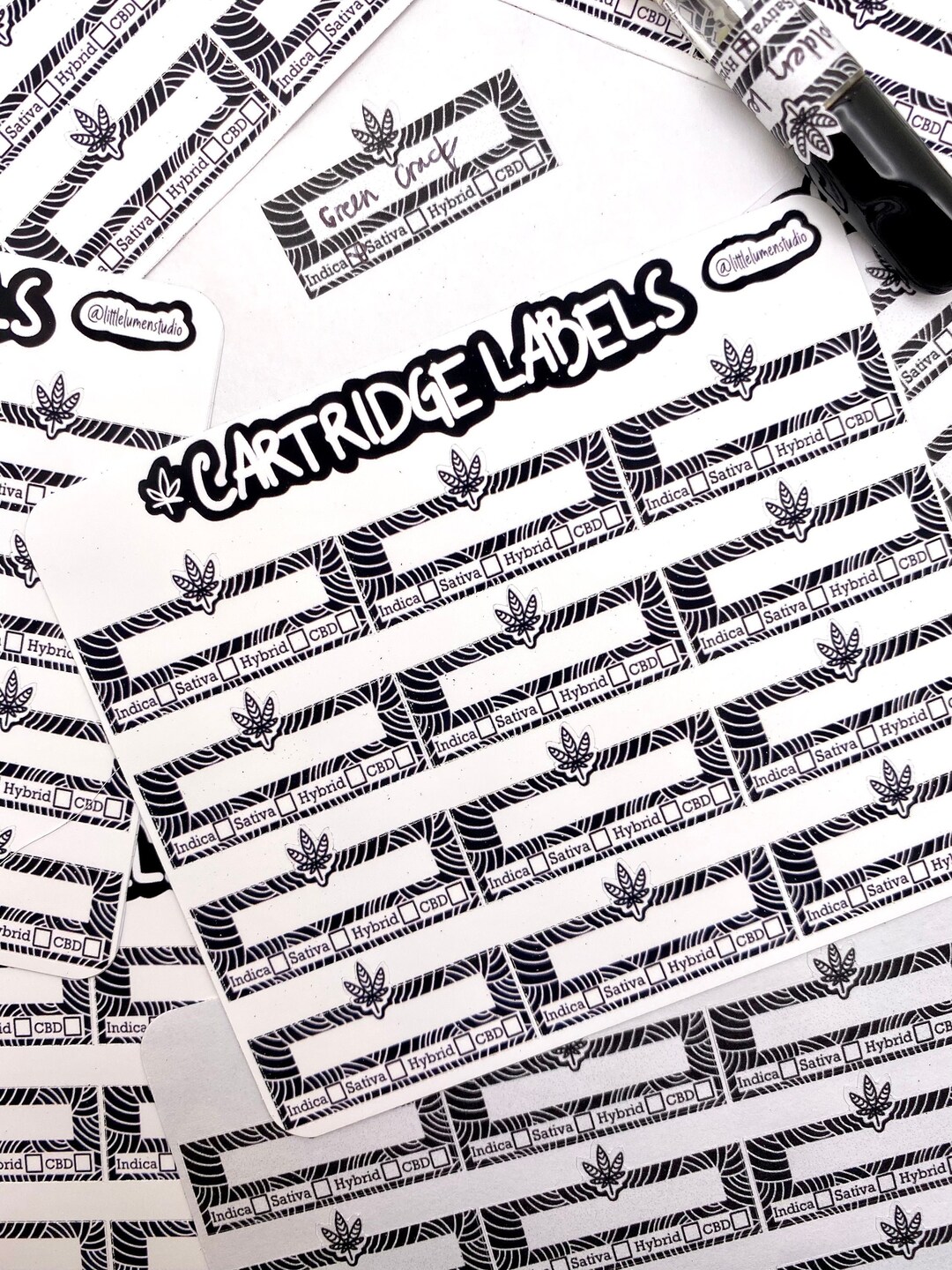 Dab Cartridge Labels || Style 5 || 420 Oil Pen Labels for Carts 710 ...