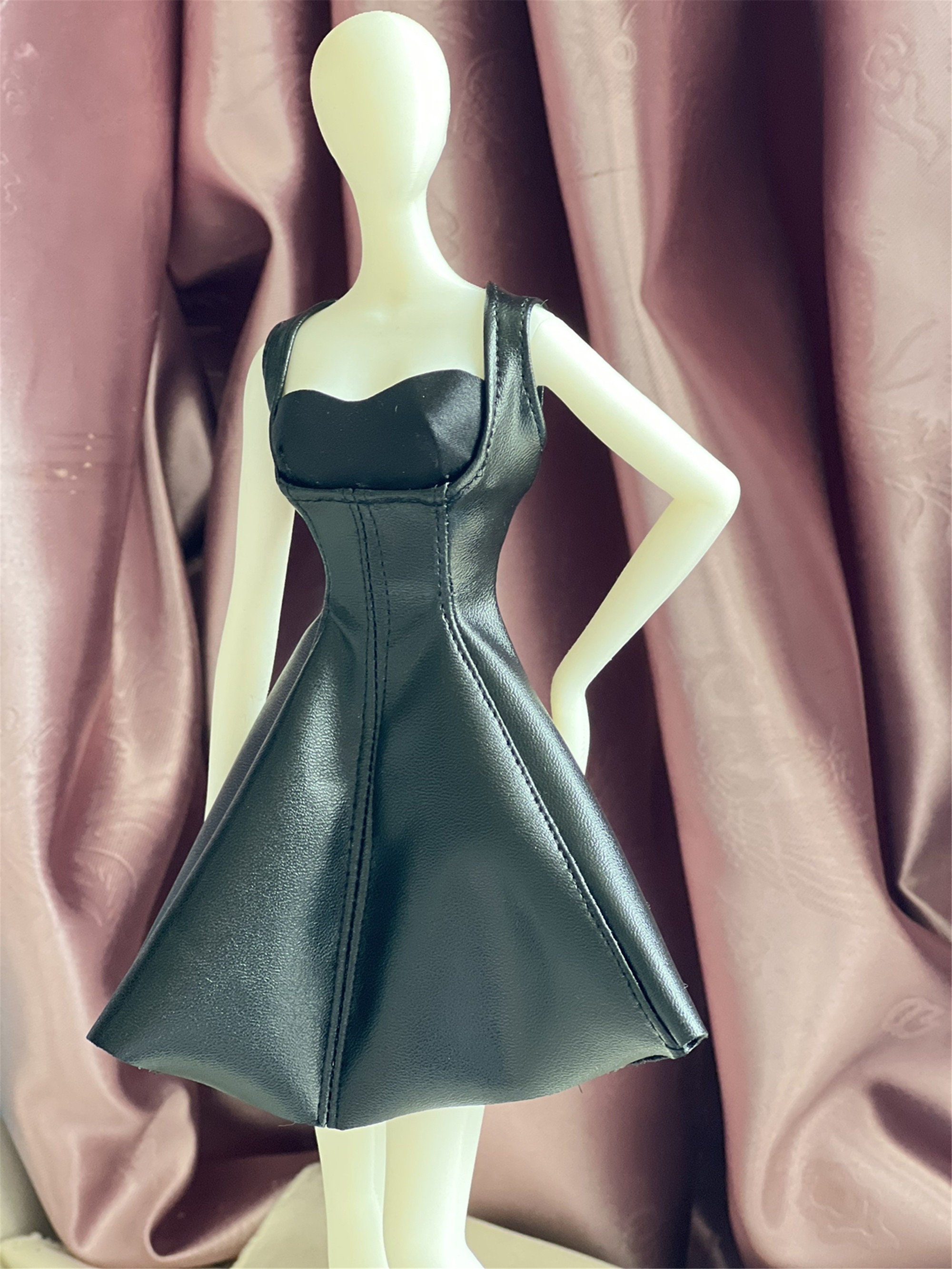 CUSTOM SIZE Doll Clothes Doll Dress Doll Leather Dress Doll - Etsy