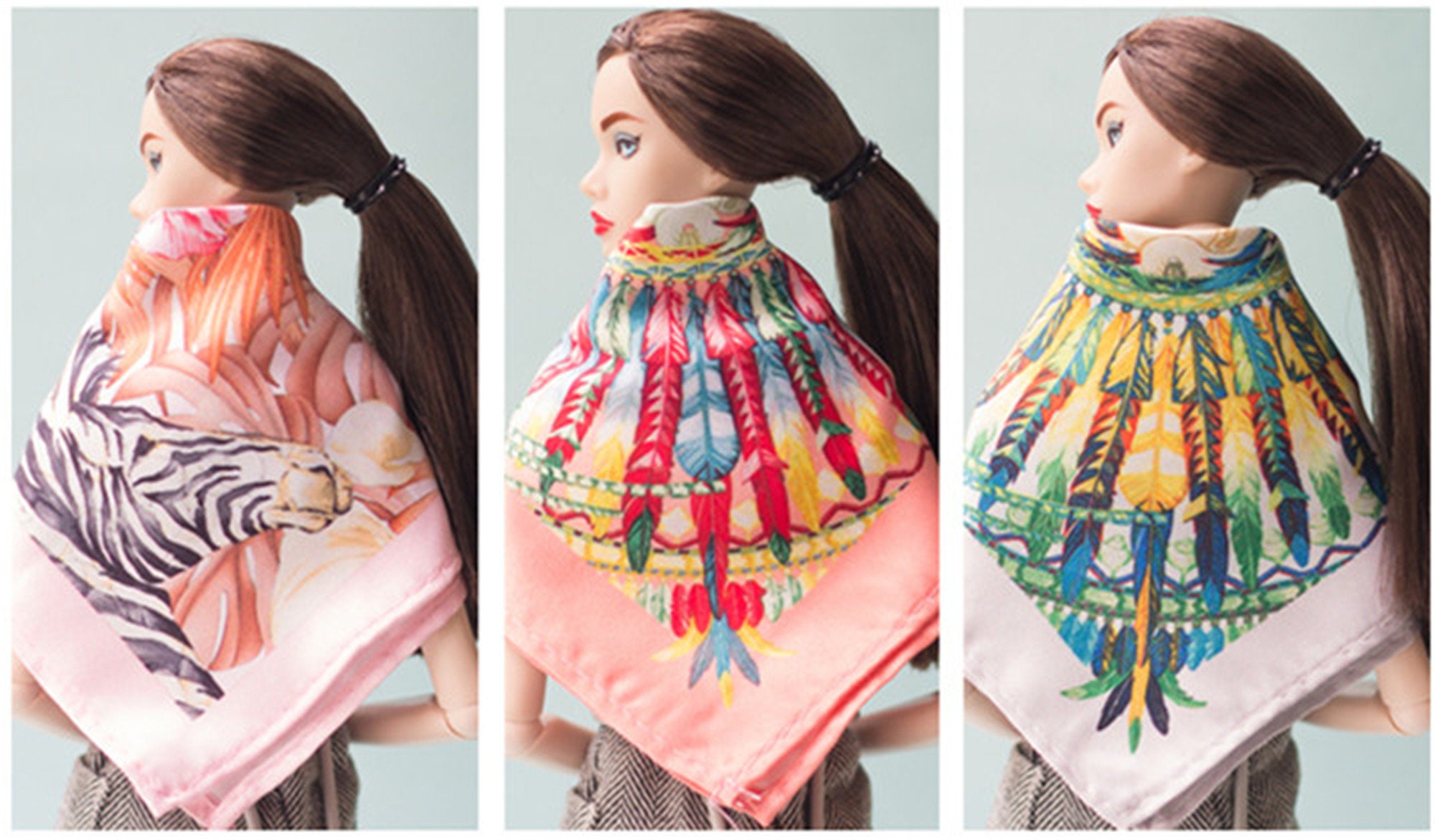 Doll Silk Scarf Doll Kerchief Doll Headkerchief for 1/6 Scale - Etsy