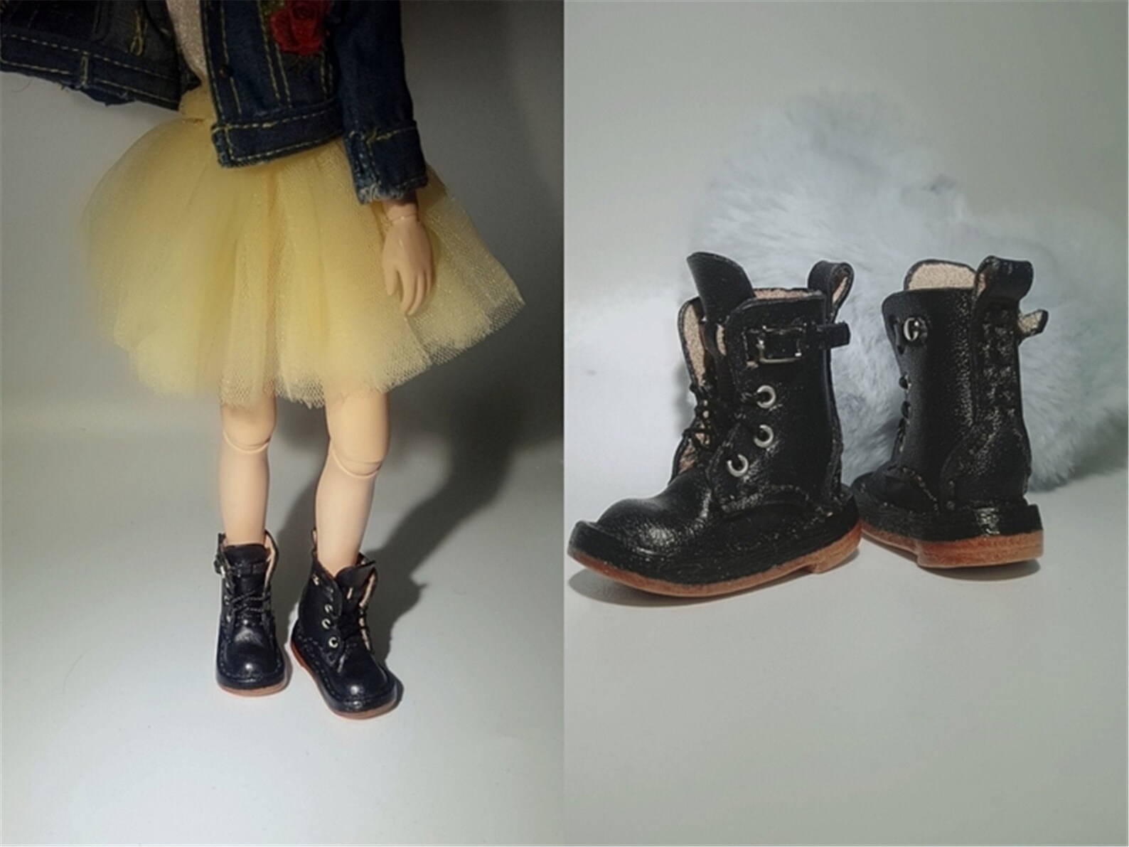 1 6 Scale Genuine Leather Doll Boots Ob24 Doll Boots Blythe Etsy