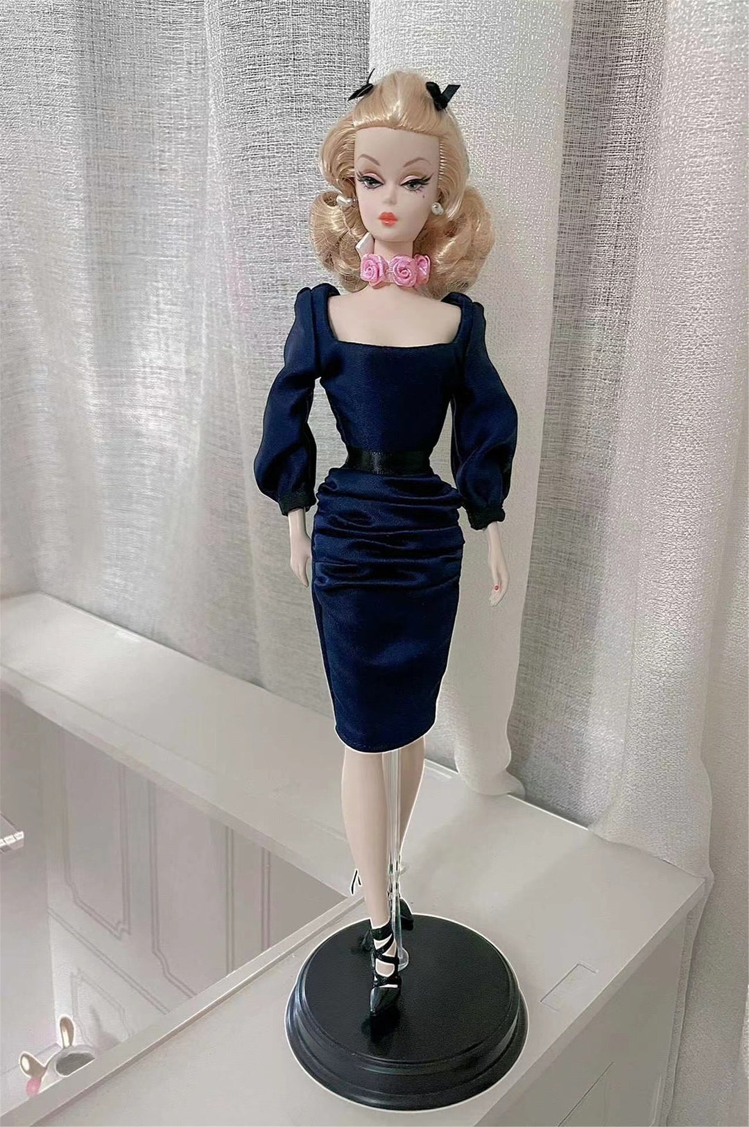 New Design Handmade Dark Blue Doll Clothes Doll Dress for Fashion ...