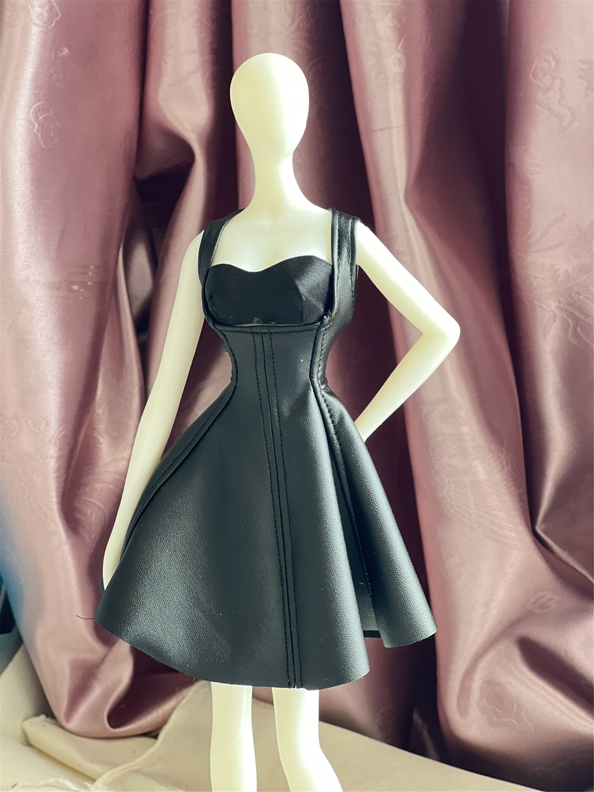 CUSTOM SIZE Doll Clothes Doll Dress Doll Leather Dress Doll - Etsy