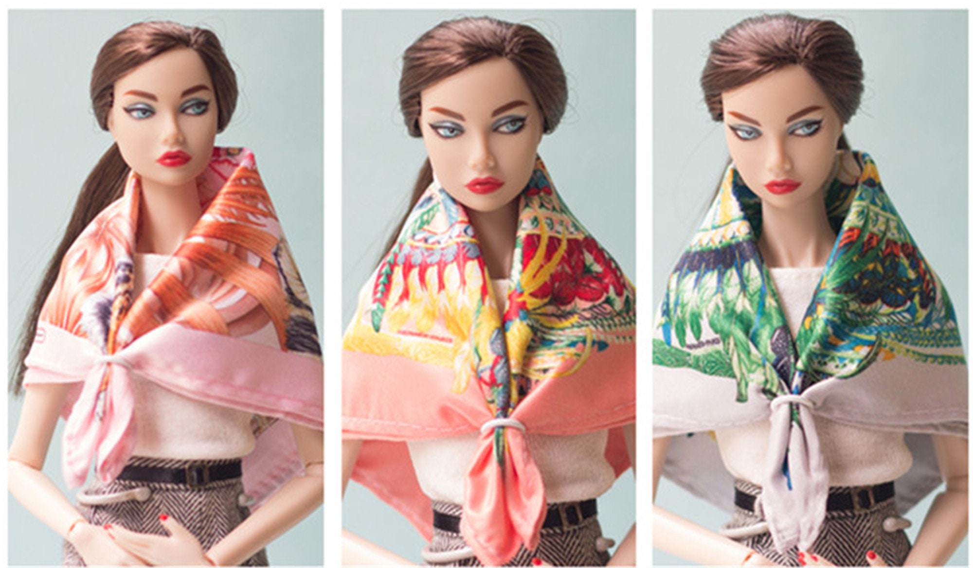 Doll Silk Scarf Doll Kerchief Doll Headkerchief for 1/6 Scale - Etsy