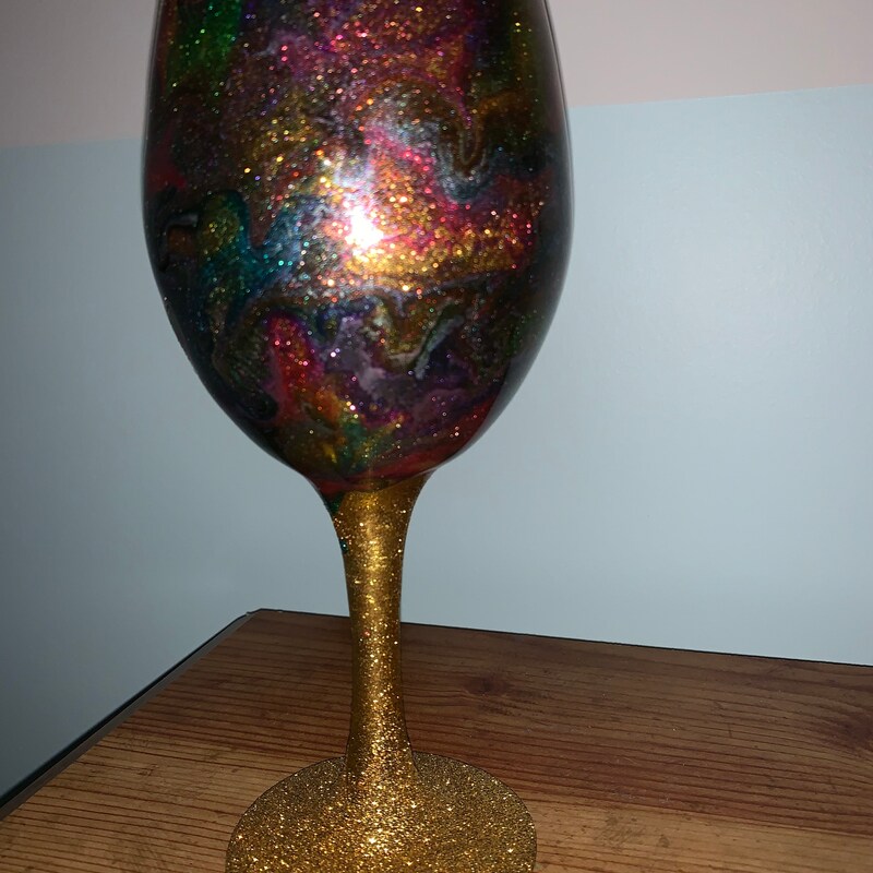 Alcohol Ink Wine Glasses - Etsy