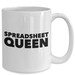 SPREADSHEET QUEEN I Love Spreadsheets Mug Gift White - Etsy