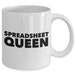 SPREADSHEET QUEEN I Love Spreadsheets Mug Gift White - Etsy