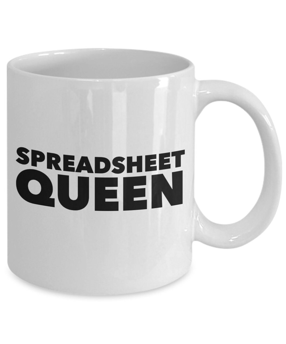 SPREADSHEET QUEEN I Love Spreadsheets Mug Gift White - Etsy