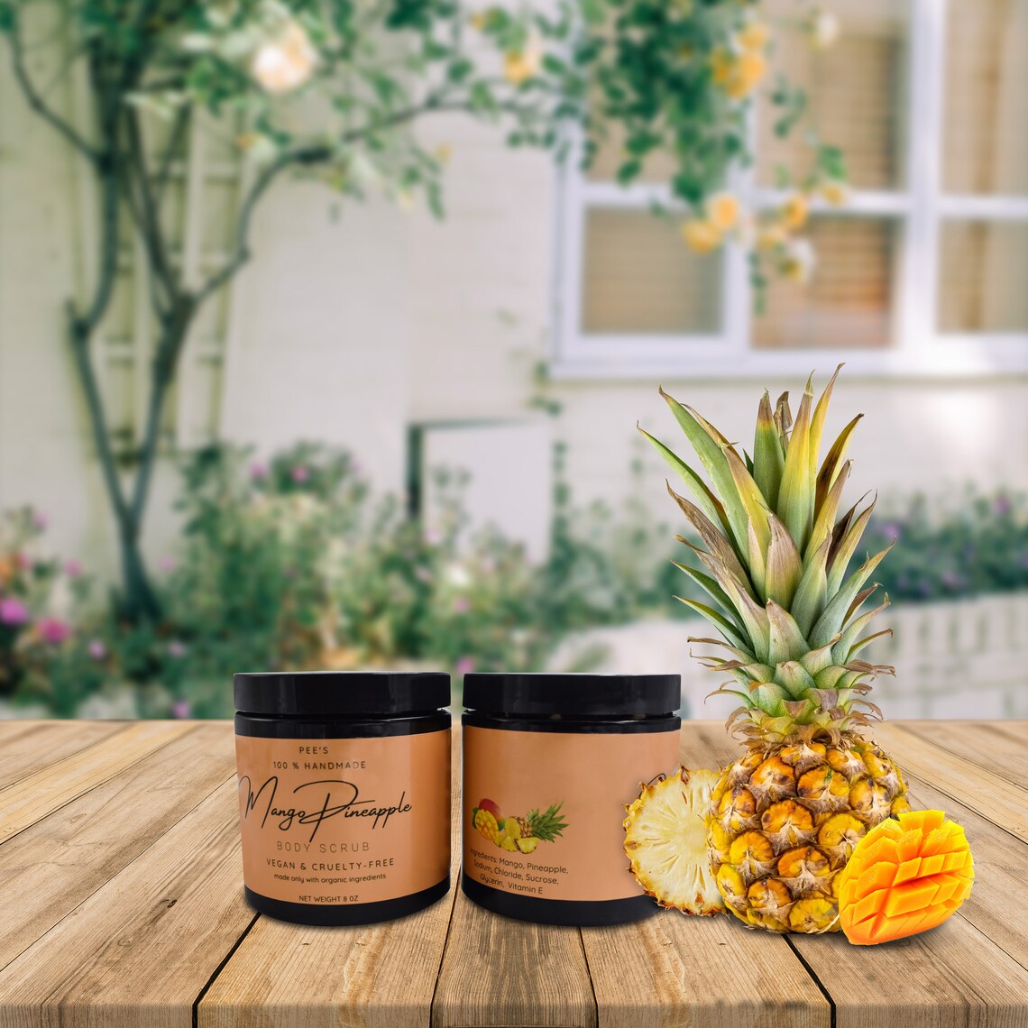 Mango Pineapple Body Scrub 8oz Natural Sugar and Salt Scrub - Etsy UK
