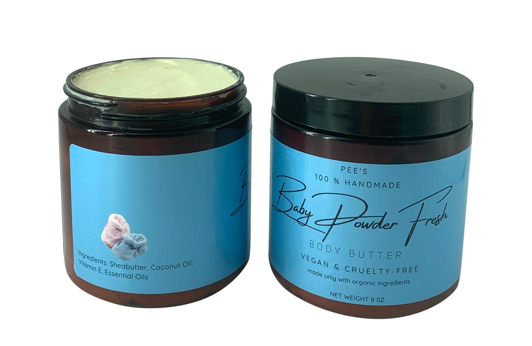 Baby Powder Whipped Body Butter, Shea Butter Skin Care, Natural ...