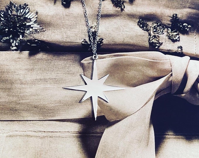 Sterling Silver North Star Necklace - Etsy