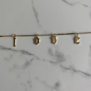 14K Gold Initial Charm - Etsy