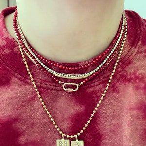 14K Yellow Gold Ball Chain - Etsy