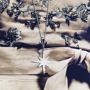 Sterling Silver North Star Necklace - Etsy
