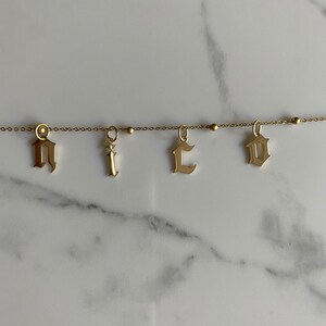 14K Gold Initial Charm - Etsy