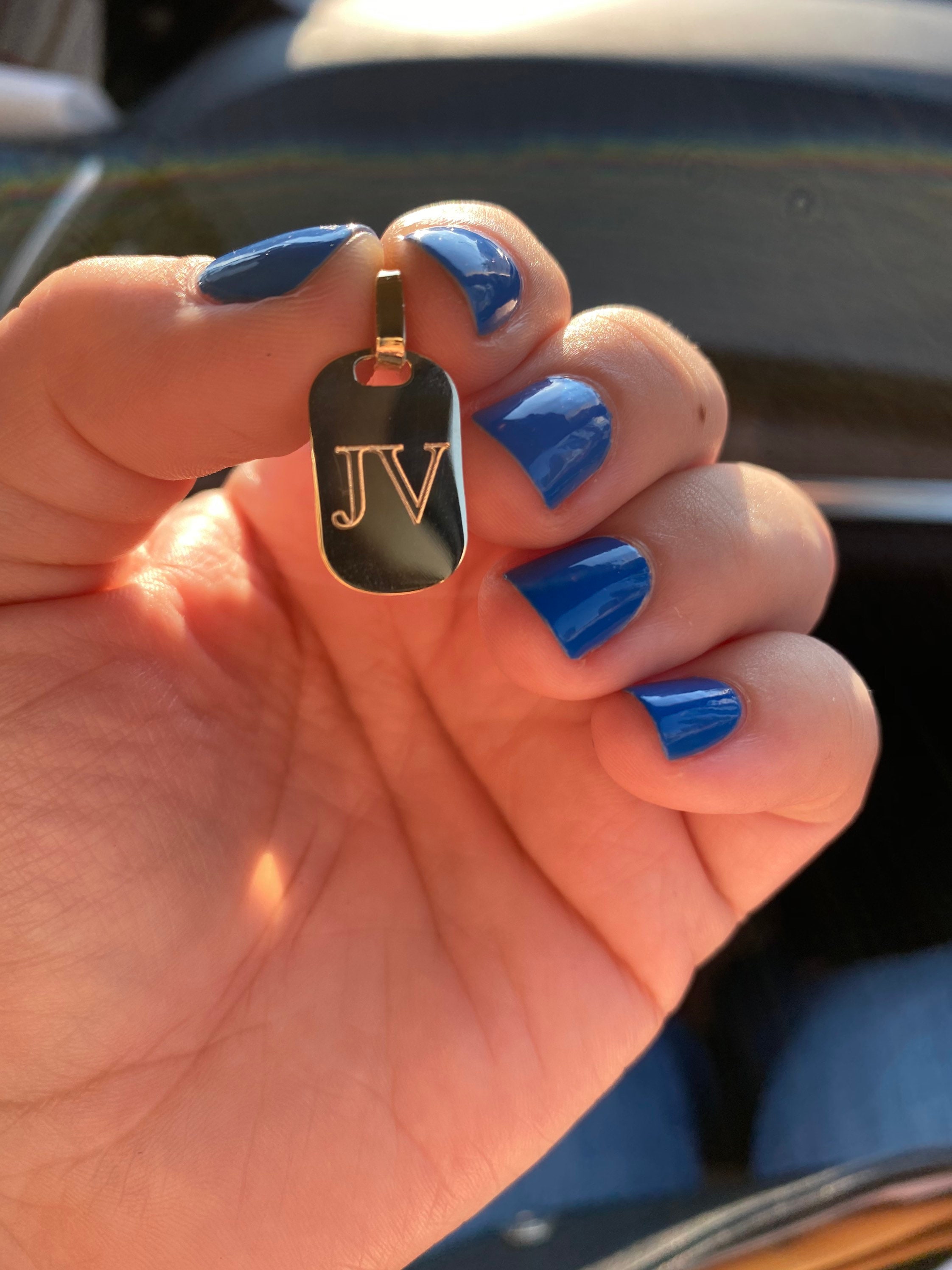 14K Gold Dog Tag - Etsy