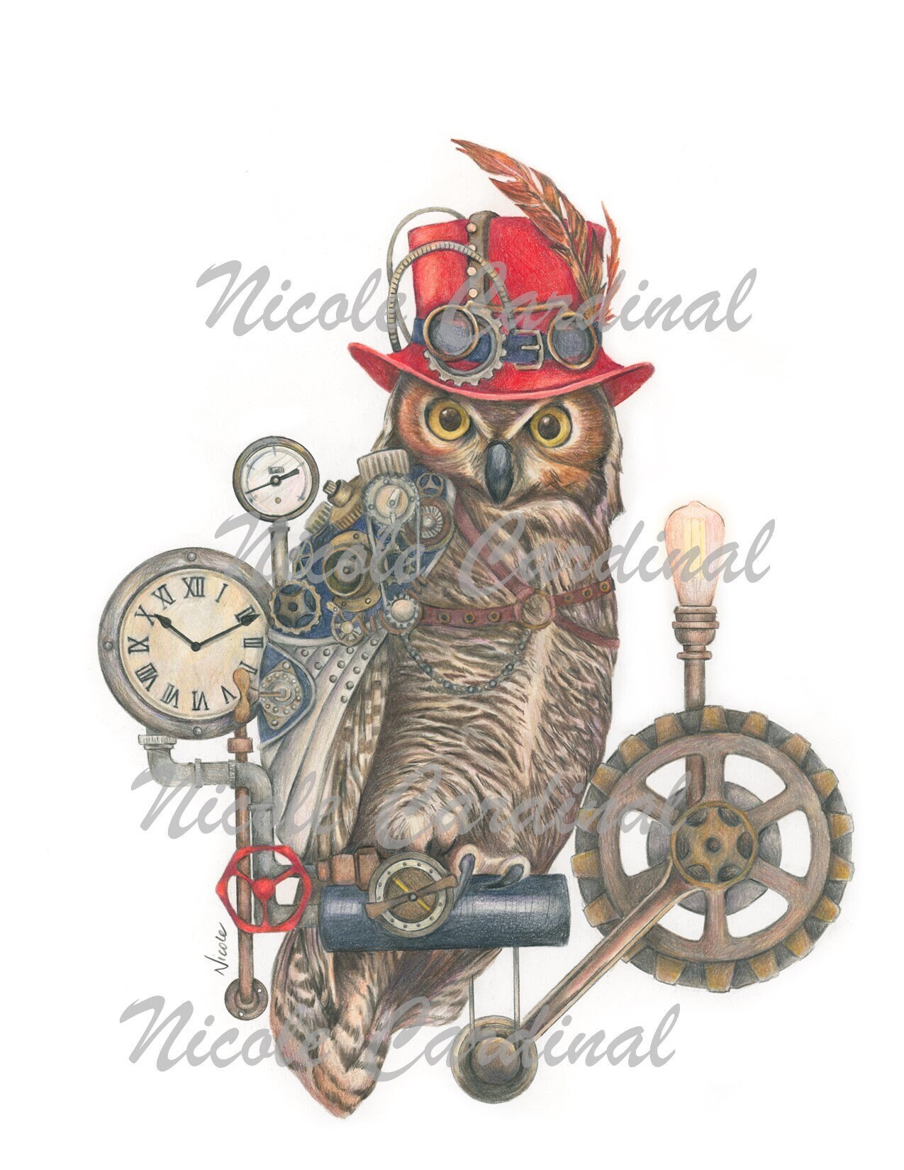 Steampunk Owl With Hat - Etsy