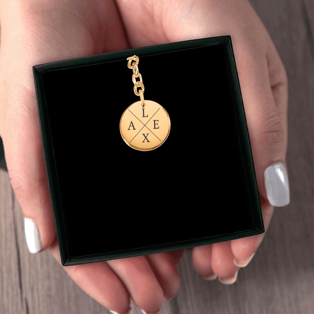 Custom Initials Keychain, Special Gift for Christmas, Boho Gift for Her ...