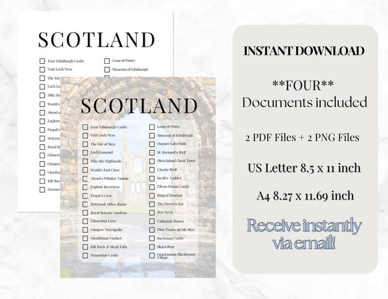 Scotland Bucket List: Travel Checklist - Printable UK Destinations ...
