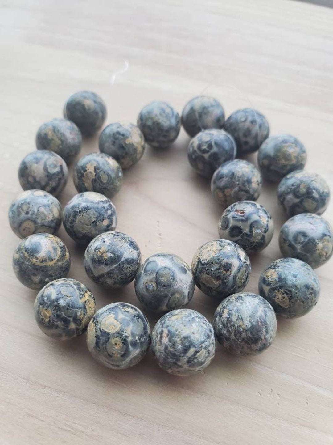 12mm Leopard Jasper Beads 25 Piece Loose Beads Large Round Leopard ...