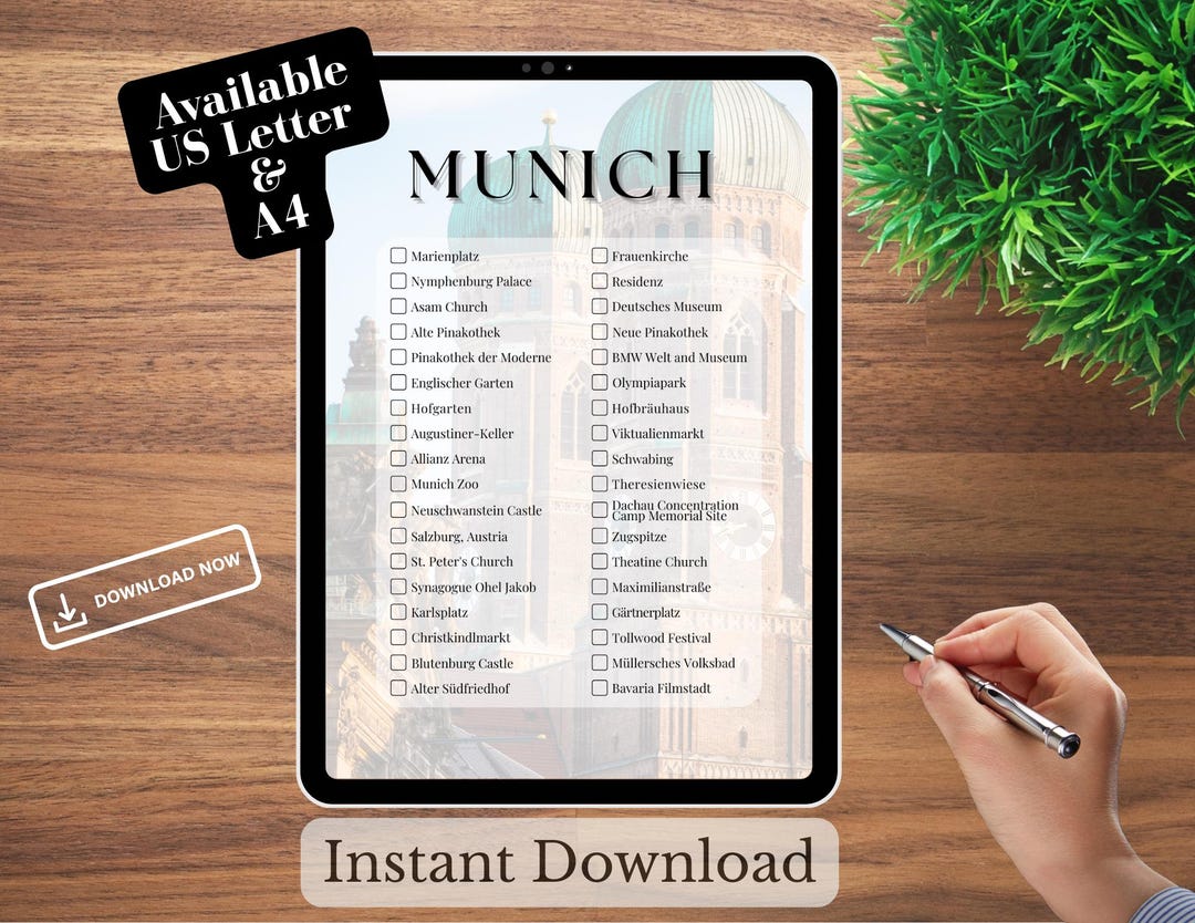 Munich Bucket List: Germany Travel Guide (5 Digital Downloads, PDF ...