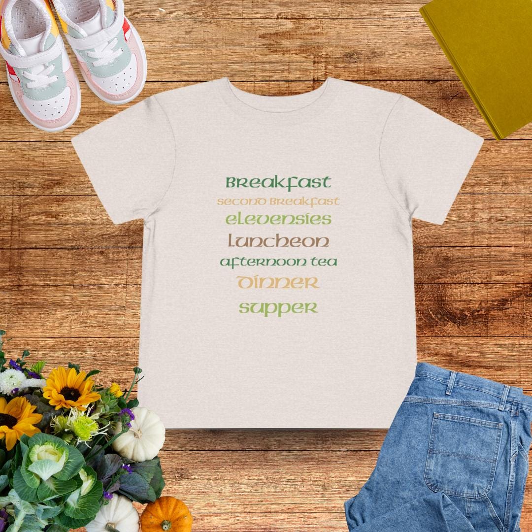 Little Hobbit Toddlers Tee, LOTR Short Sleeve T-shirt for Kids, Magical ...