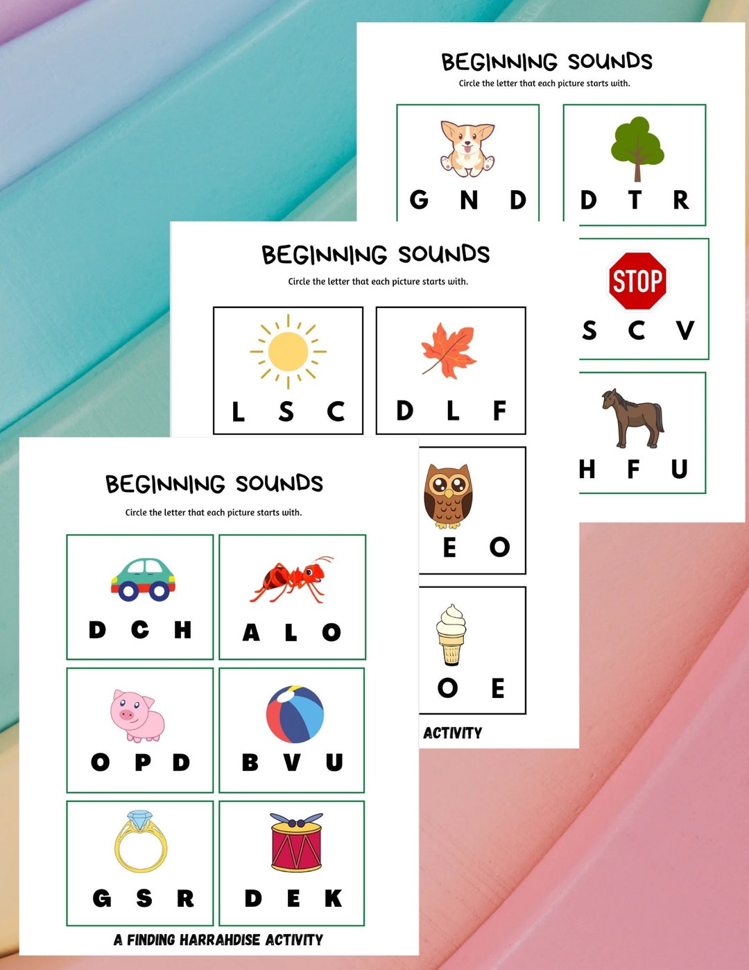 Letter Sounds Educational Worksheet Sets for Children - Educational ABC ...