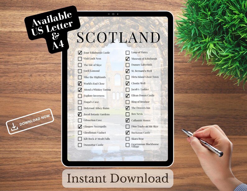 Scotland Bucket List: Travel Checklist - Printable UK Destinations ...