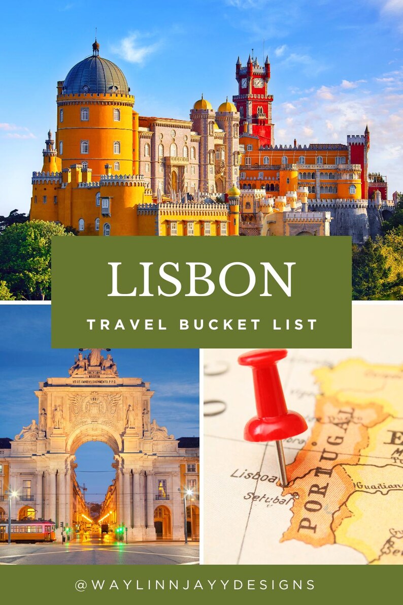 Lisbon Bucket List: Portugal Travel Checklist (digital Download, PDF ...