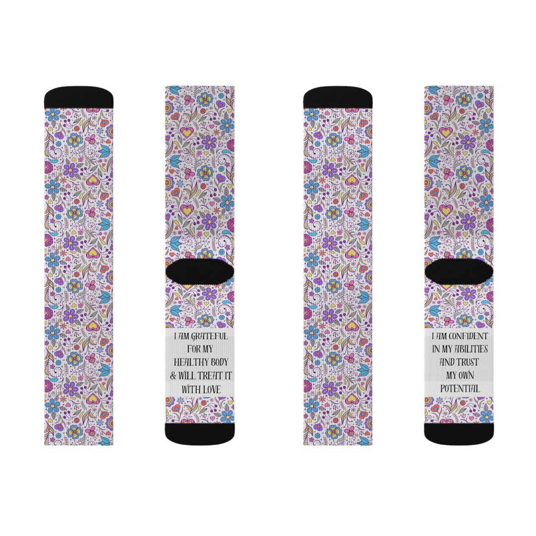 Self Love Affirmation Socks Positive Affirmation Footwear ...