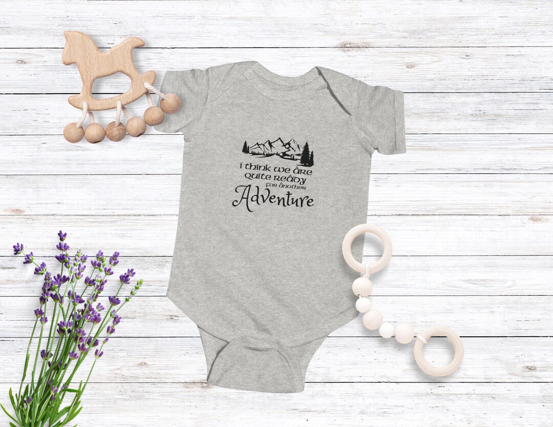 Little Hobbit Adventure Onesie for Infant - Fine Jersey Bodysuit for ...