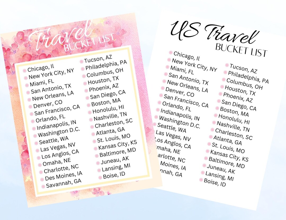 U.S. Cities Bucket List of Must-see Sites - Travel Bucket List ...