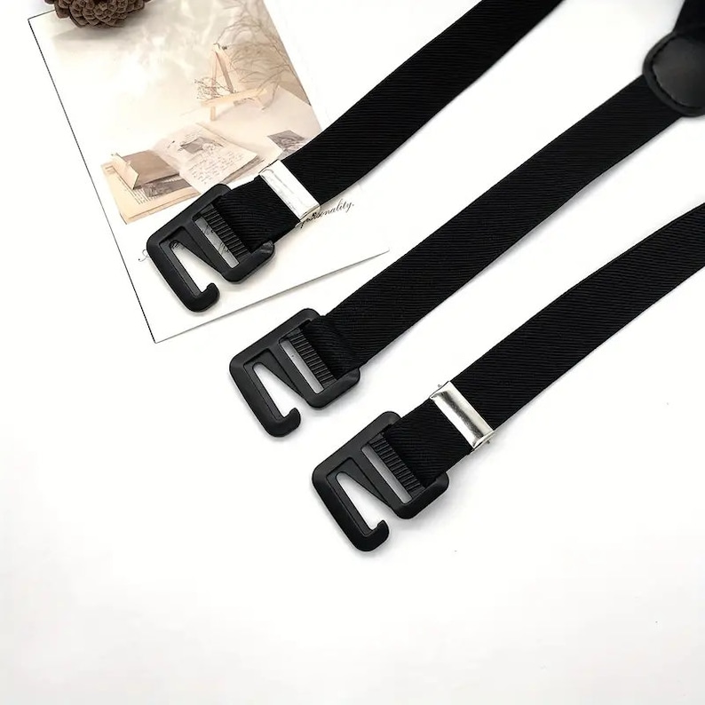 Hidden Suspenders for Men Adjustable Under Clothing Undergarm (1 Black ...