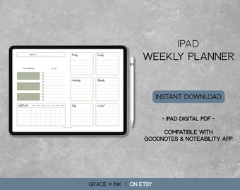 Printable Weekly Planner Template I Planner I iPad I Printables I ...