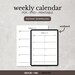 Minimalist Undated Weekly Calendar PDF Template, Weekly Schedule ...