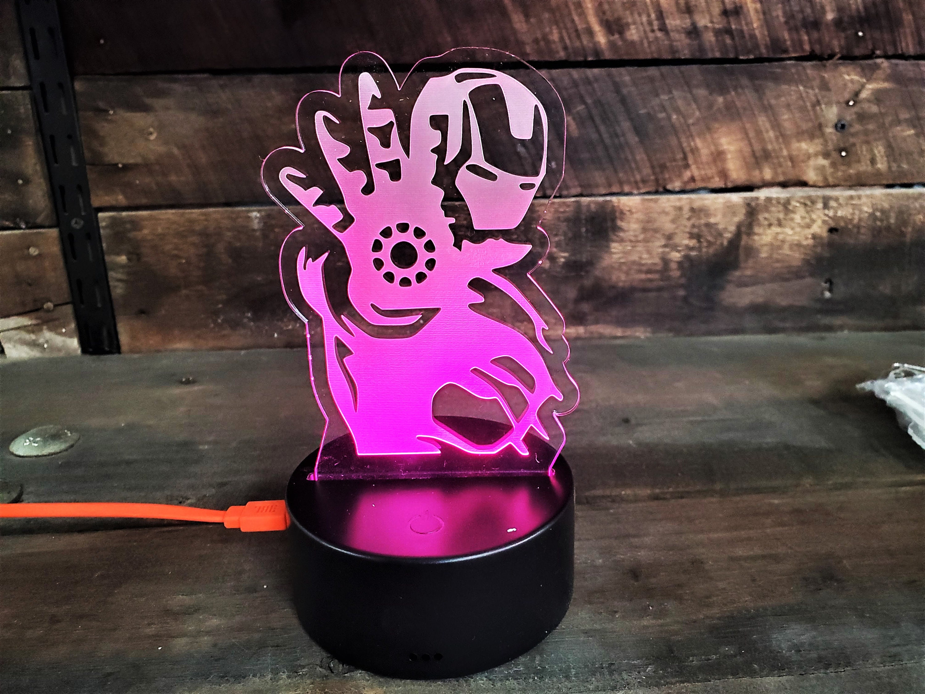 Iron Man Night-light Acrylic Laser Cut File Glowforge Optimized - Etsy