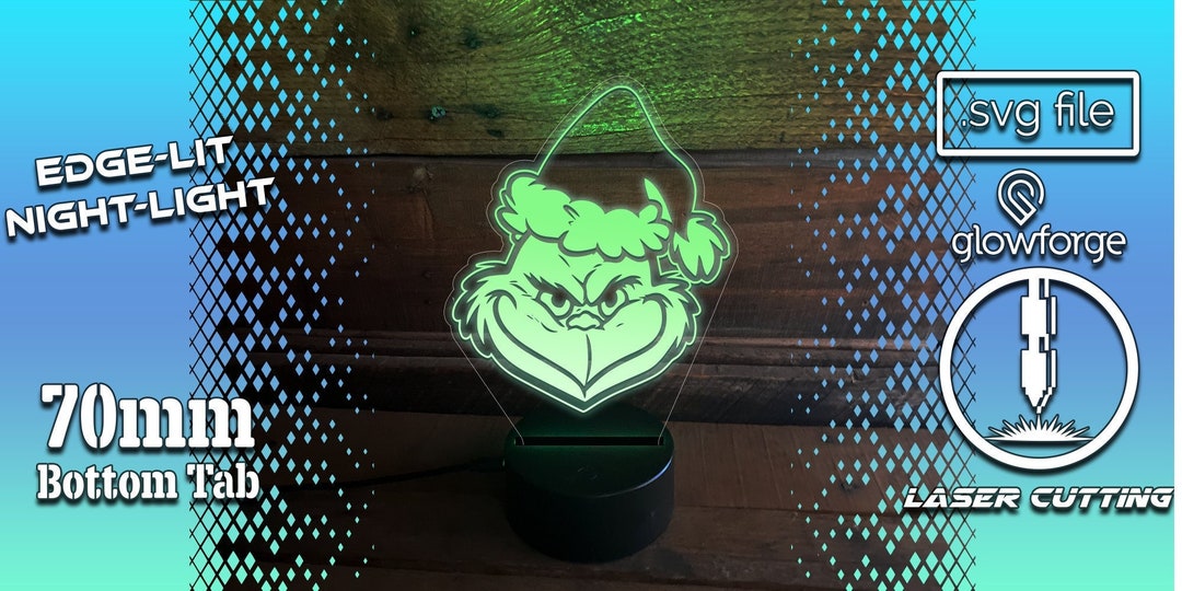 Grinch Night-light Acrylic Laser Cut File Glowforge Optimized - Etsy