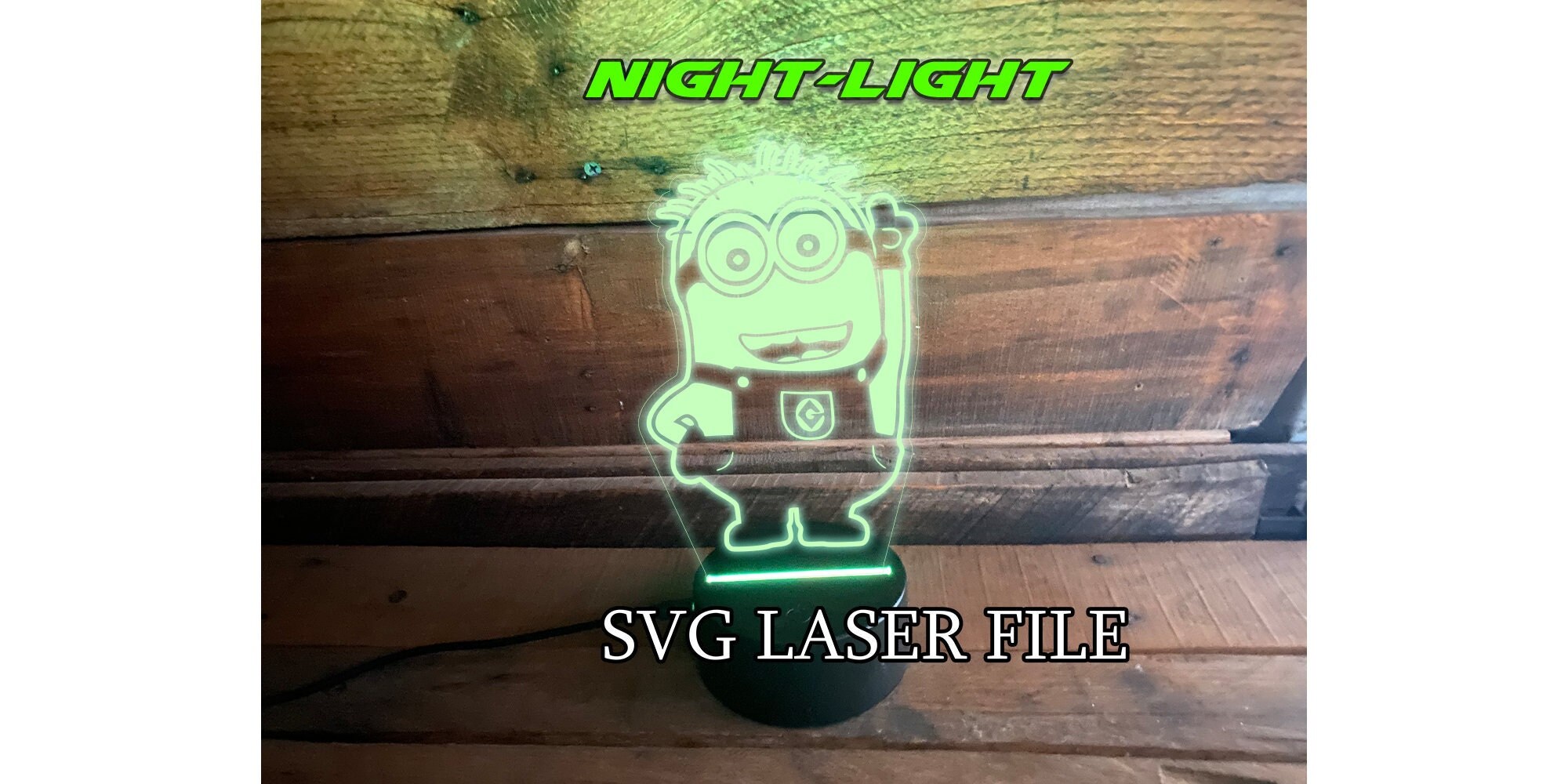 Minion Night-light Acrylic Laser Cut File - Glowforge Optimized - Etsy