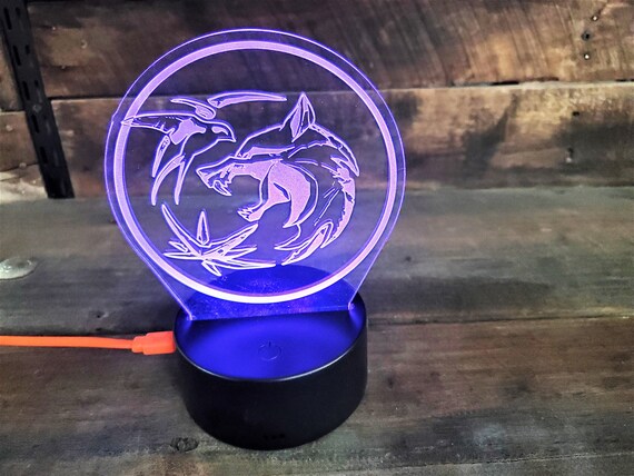 The Witcher Night-light Acrylic Laser Cut File Glowforge - Etsy