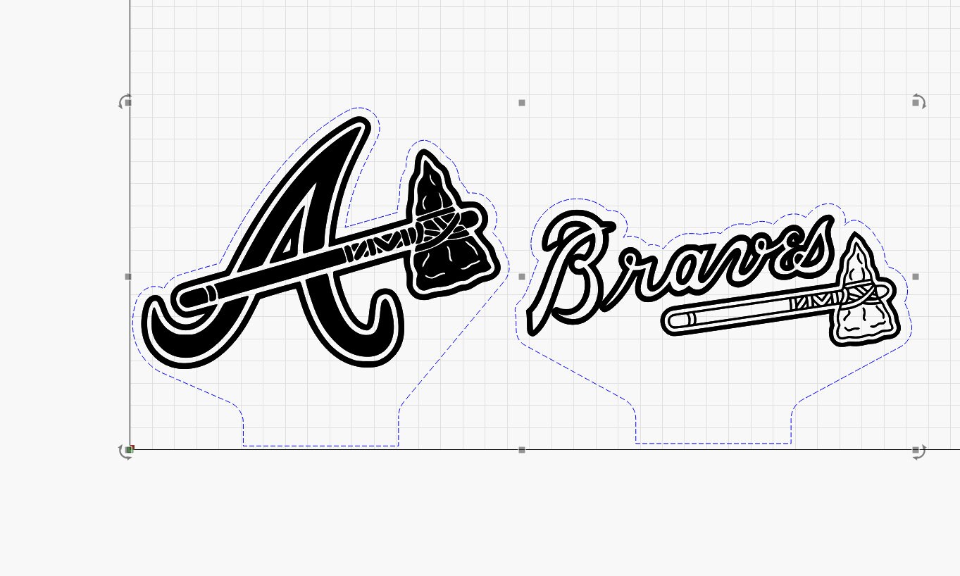Braves Night-light Acrylic Laser Cut File - Glowforge Optimized - Etsy