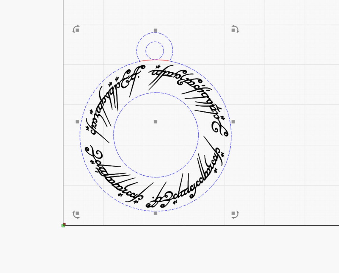 LOTR One Ring Key Chain Laser Cut File Glowforge Optimized - Etsy