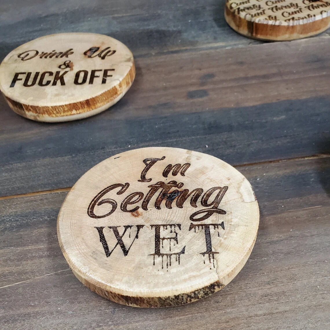 Inappropriate Offensive Funny Coaster Set Laser Cut File - Glowforge ...